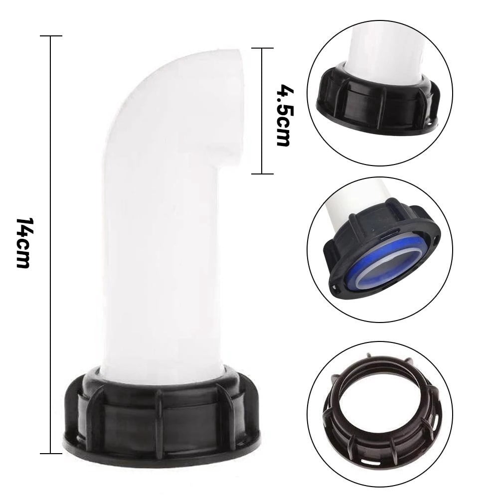 2in Extension Drain Spout Hose 1000L IBC Water Tank Nozzle Tap Cap ...