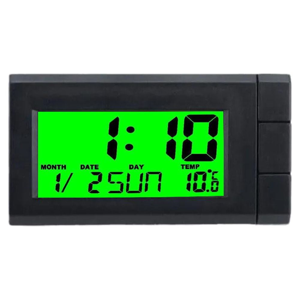 2In1 Car Digital LCD Electronic Time Clocks Thermometer Watch With ...