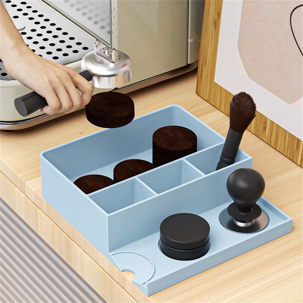 2In1 Silicone Coffee Tamp Mat Coffee Knock Box Anti-Slip Espresso ...