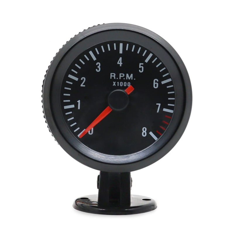 2Inch 52mm Car Meter Tachometer RPM Gauge 0-8000RPM Analog Black Case ...