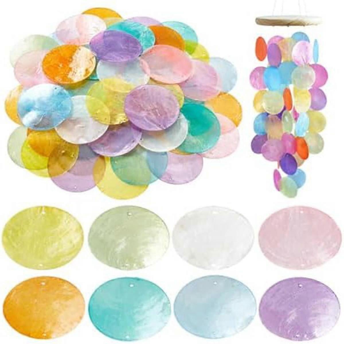 2Inch 8 Color Round Sliced Capiz Shell Disc Sea Shell Coin Bead ...