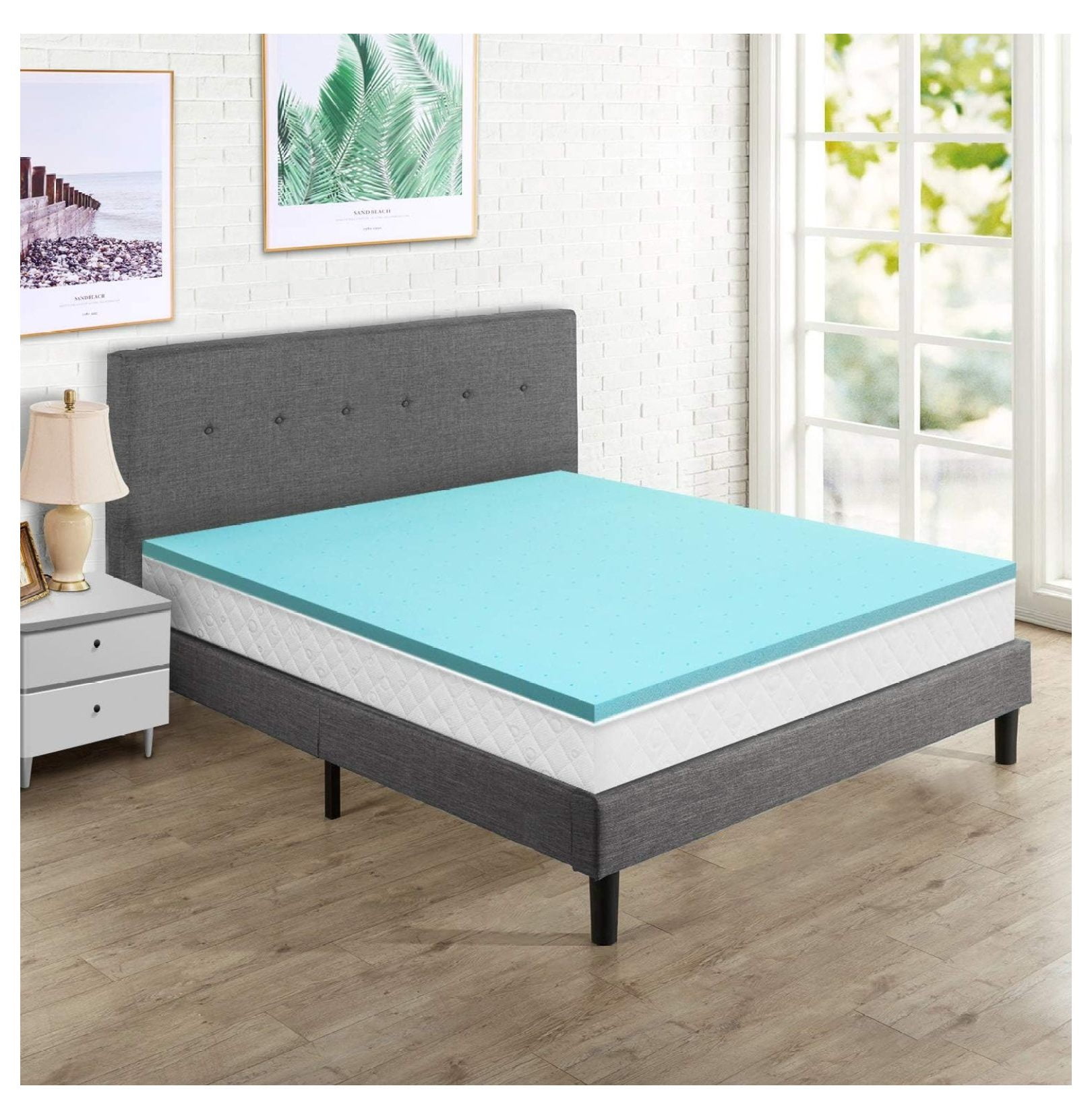 2Inch Memory Foam Mattress Pad XL, Cooling Gel-Infused Extra Long ...