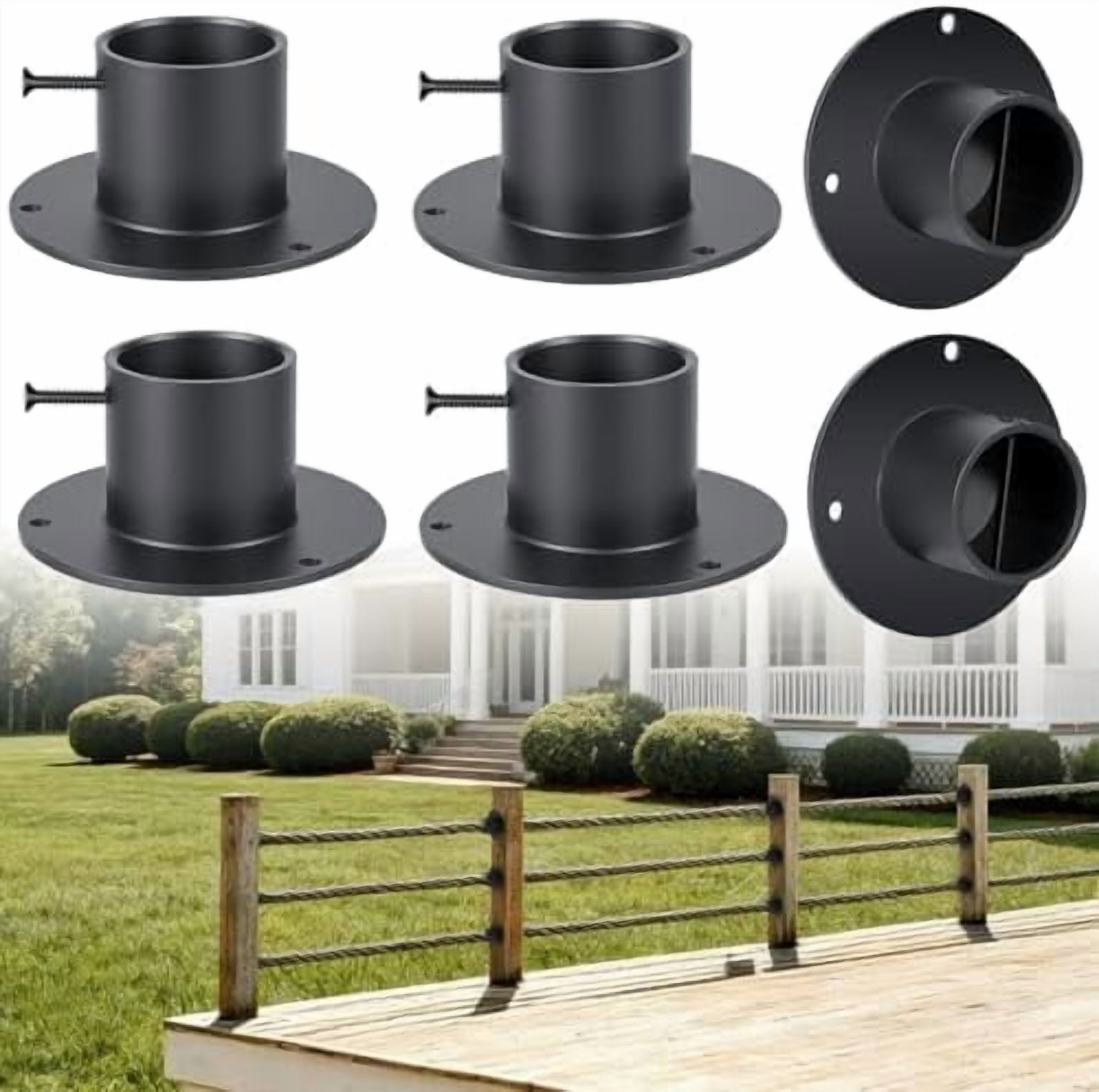 2Inch Rope Fence Bracket 6Pack, Ring Rope Supports Holders, Suitable ...