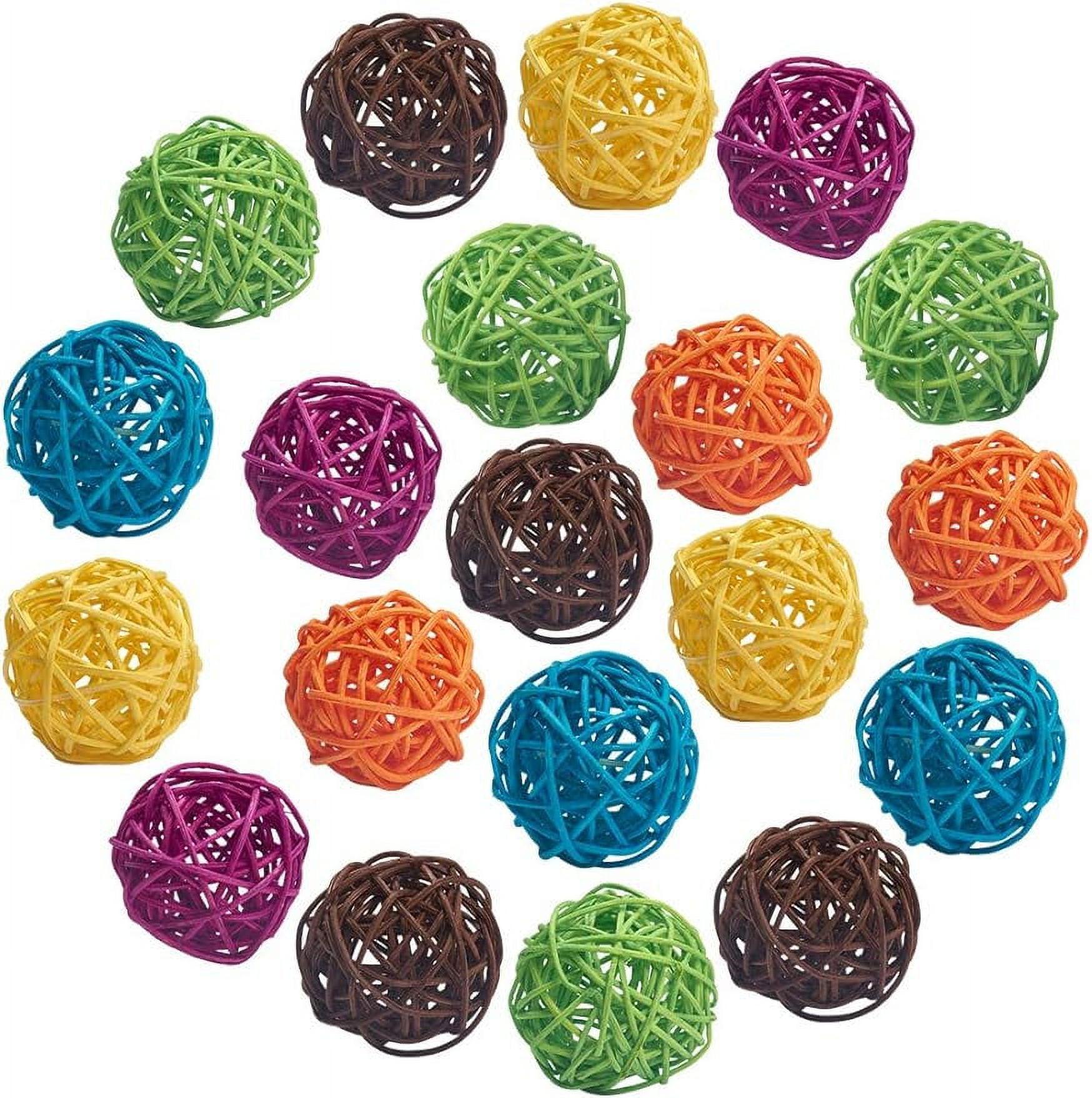 2Inch Wicker Rattan Ball Orbs Vase Fillers for Craft Decorative Balls ...