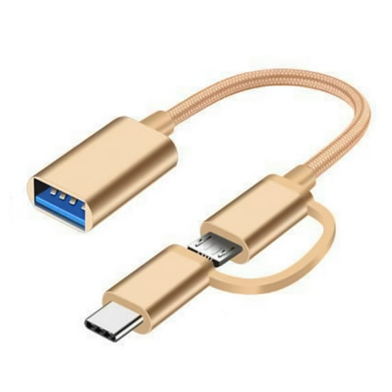 2Interface USB C/ USB to USB OTG Adapter Cable Compatible for Mouse ...