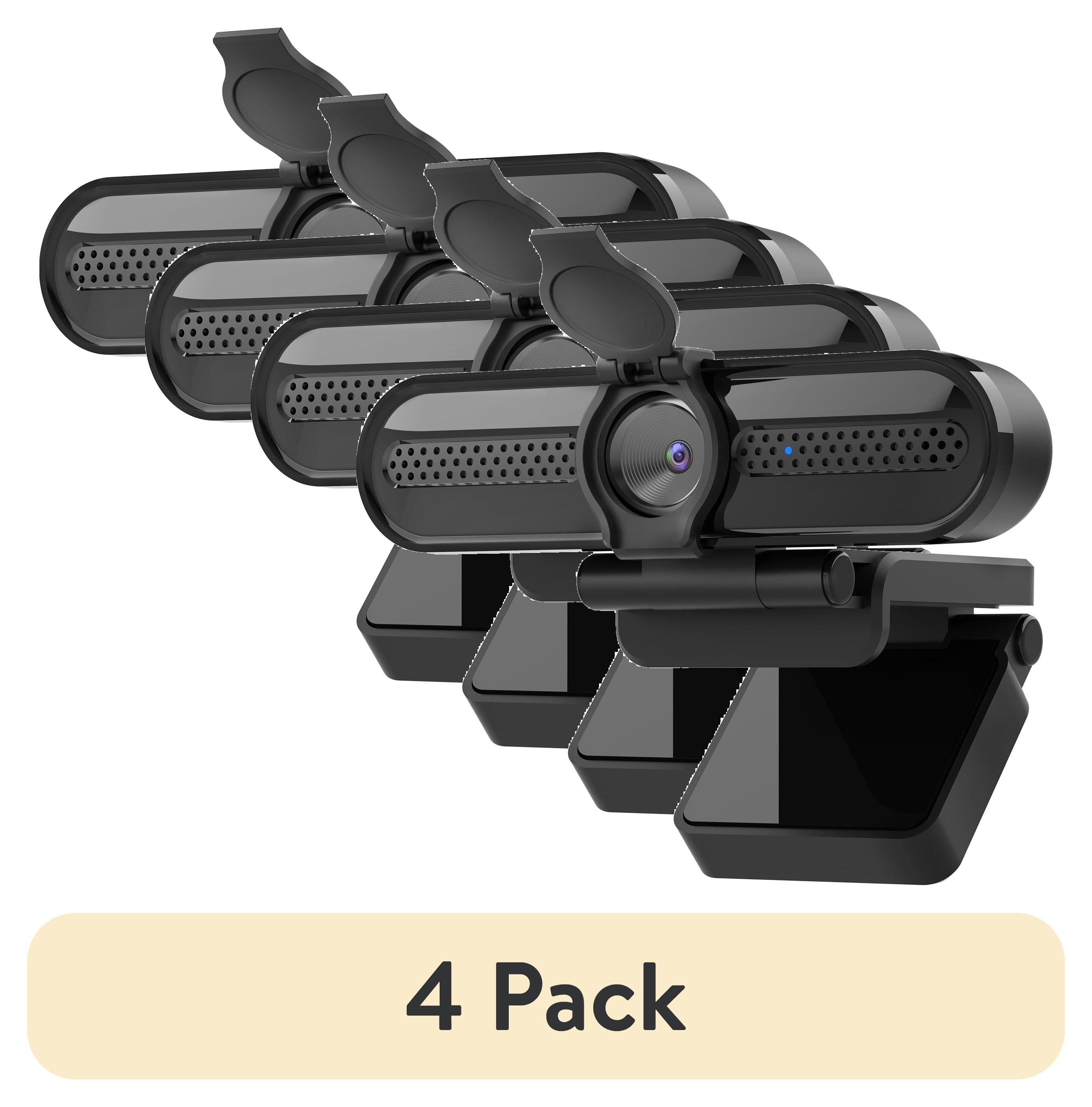 (4 pack) 2K/1080p Webcam with 2 Microphones for Laptop Conference ...