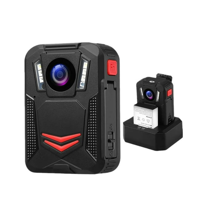 2K 1440P Body Worn Camera Body Mounted Night Vision Camera 2 Batteries ...