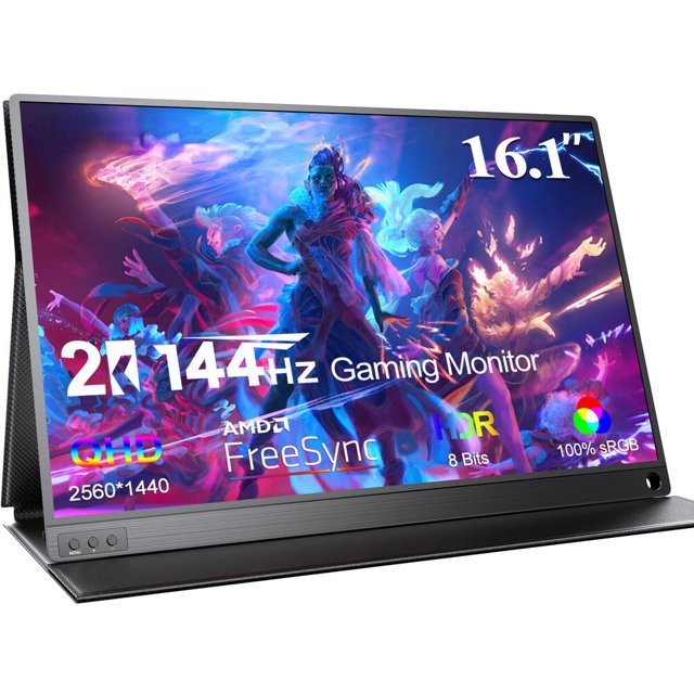 2K 144Hz Portable Gaming Monitor 16 Inch Portable Display 100% sRGB ...