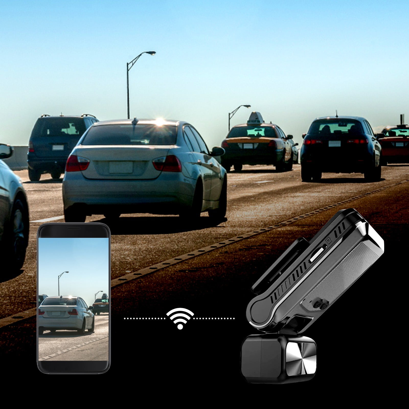 2K-4K WiFi Dash Cam, HD Front Recorder, Night Vision, Auto Recording ...