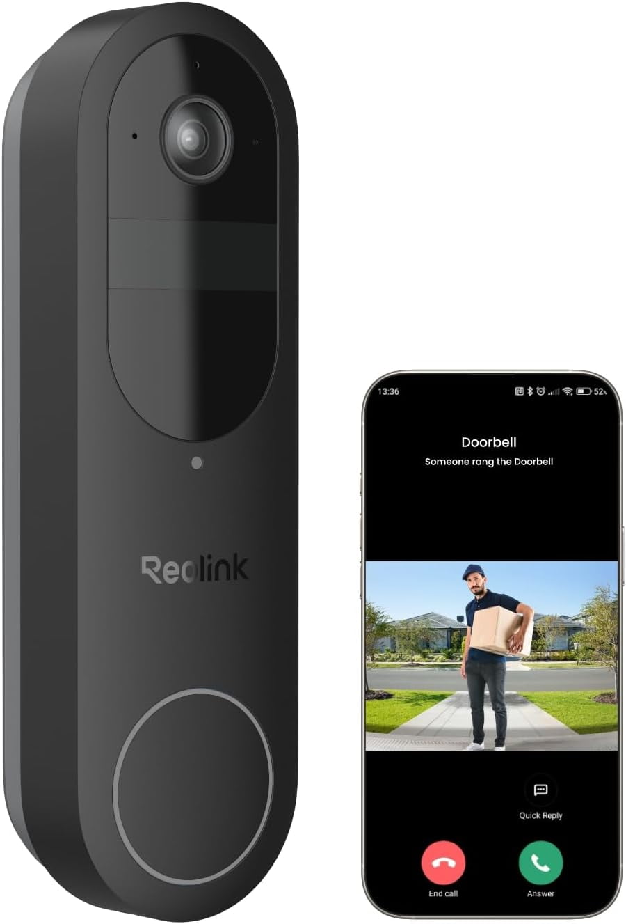 2K Battery Video Doorbell Camera, 150°x150° Head-to-Toe View, 2.4/5 GHz ...