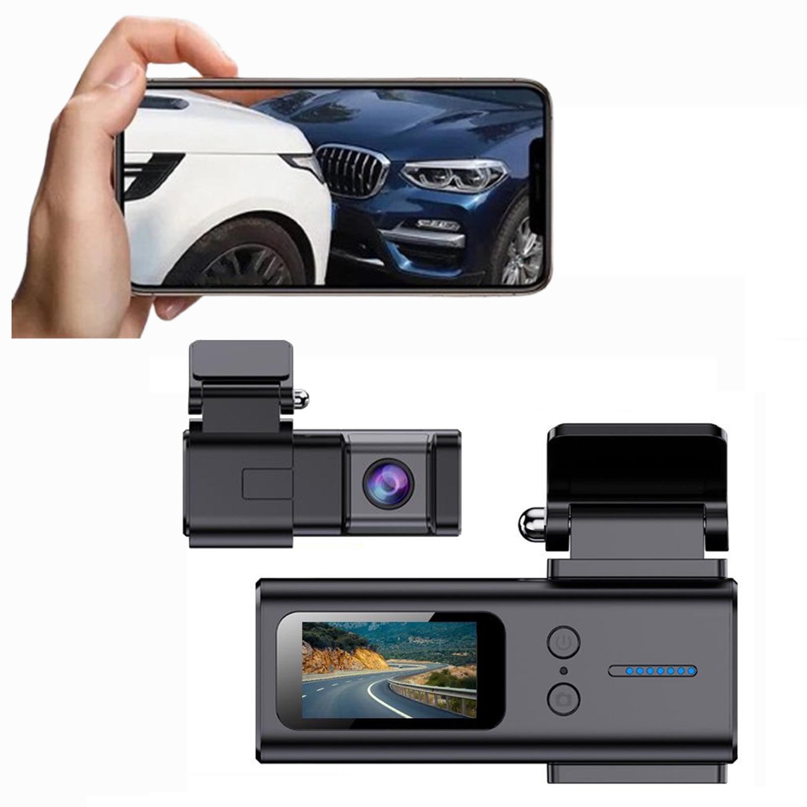 2K Dash Cam, Car Driving Recorder, Hidden Lens, HD Night Vision, Loop ...