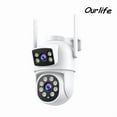 2K Dual-Lens Outdoor Security Camera, 2MP PTZ WiFi Camera with 2.4G/5G ...