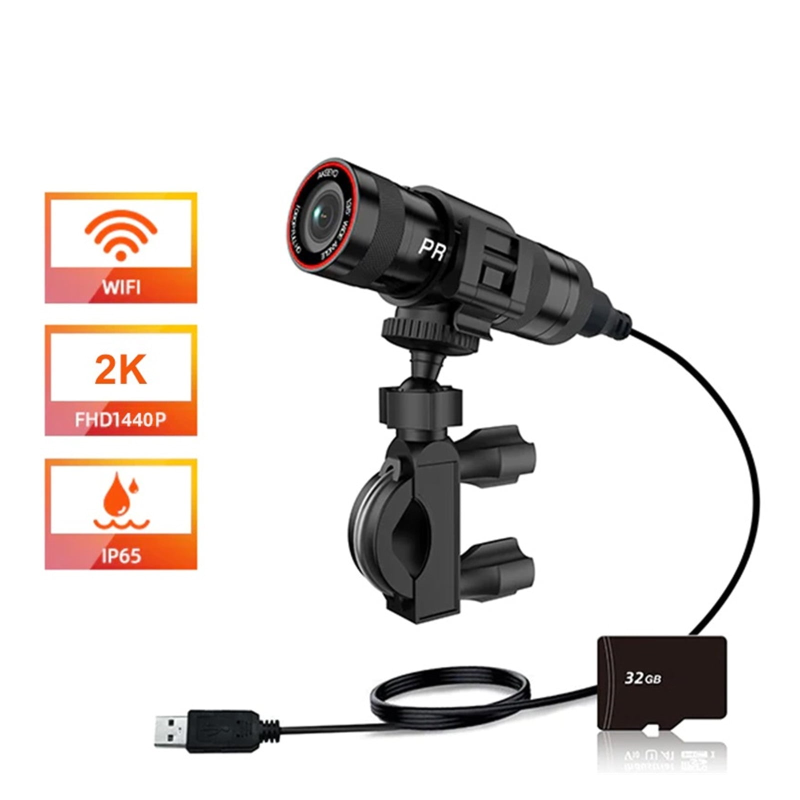 2K HD Action Camera Outdoor Bike Motorcycle Helmet Camera Sport DV ...