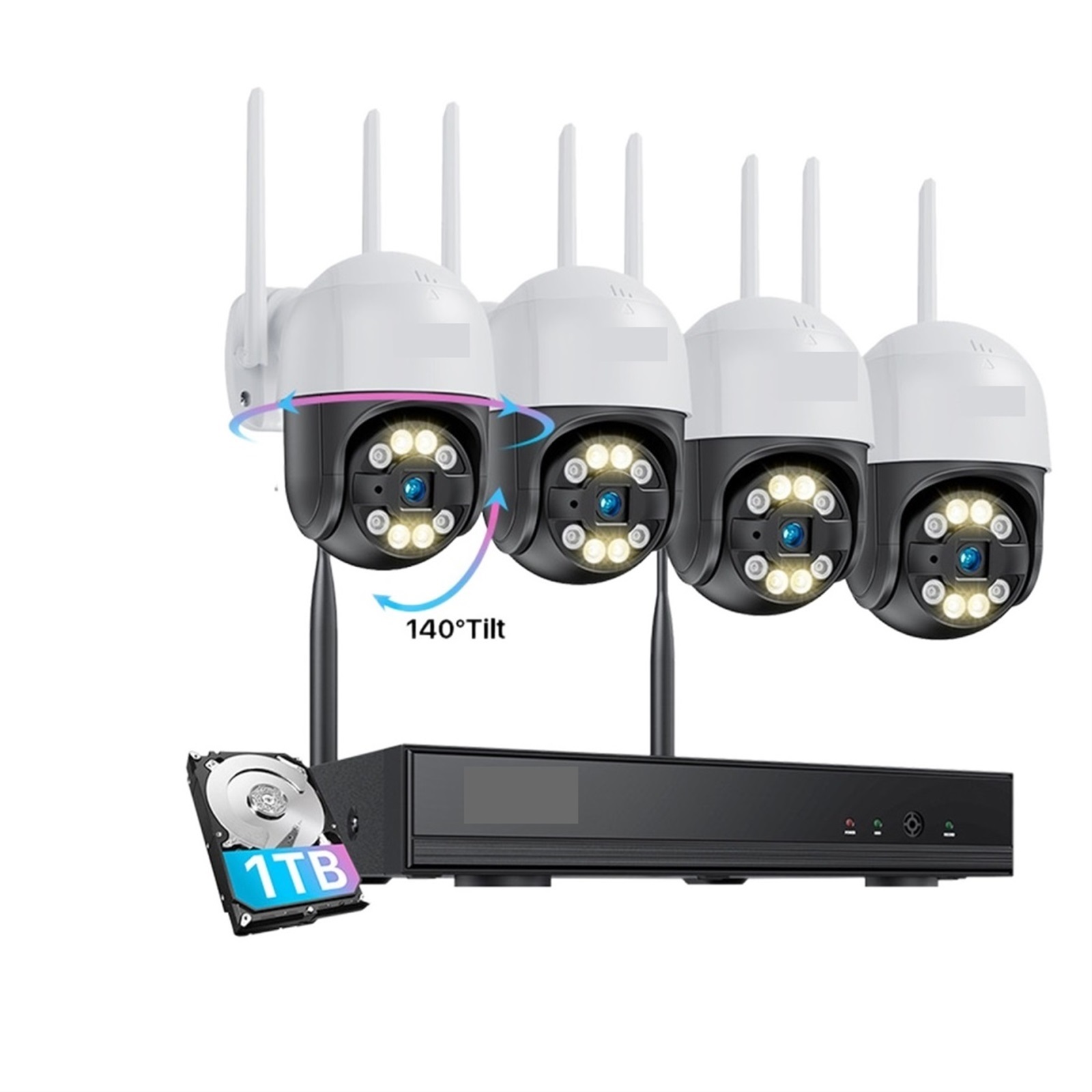 2K PTZ Wireless Security Camera System 3MP Pan/Tilt IP Cameras Outdoor Indoor 8CH 3MP ...