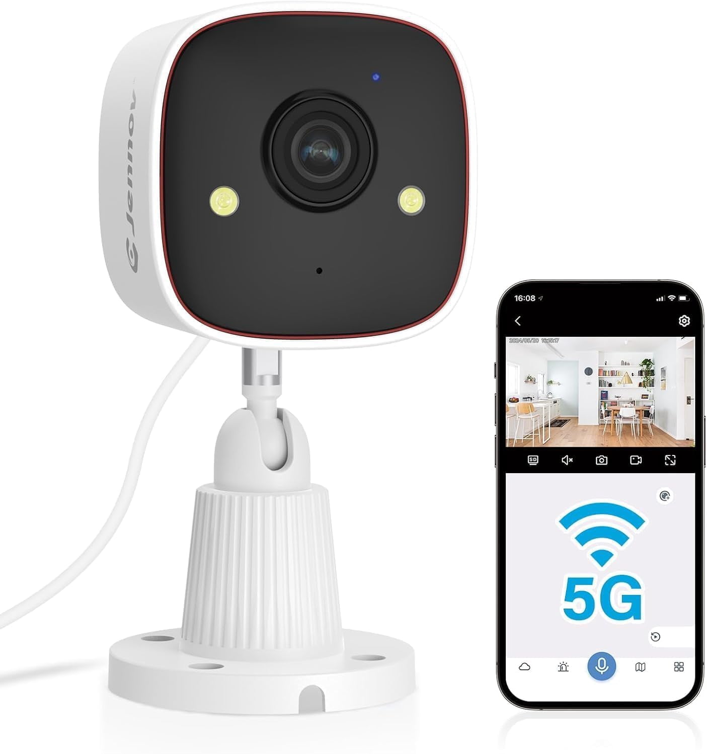 2K Security Camera, WiFi Indoor Camera for Home Security, Plug in ...