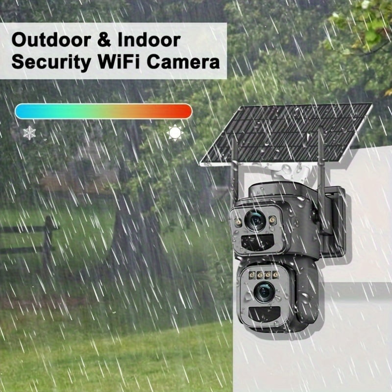 2K Solar-Powered Security Camera, 300W Pixels Ultra HD,Wireless Outdoor ...