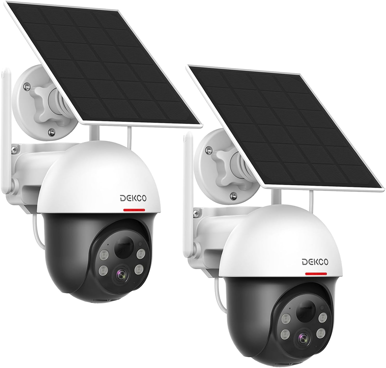 DEKCO 2K Solar Wireless Outdoor Cameras, 360° View, Motion Detection ...