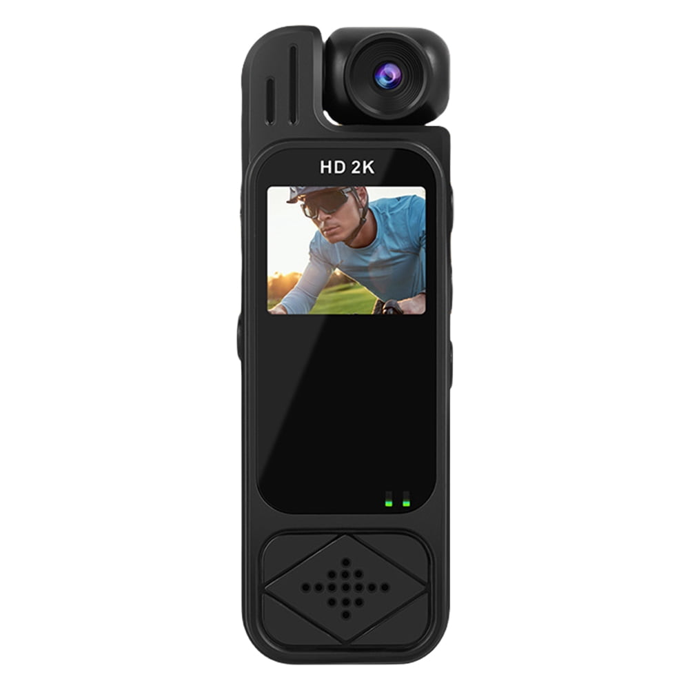 2K Wearable Body Cam, Infrared Night Vision Recorder, 180° Rotatable ...