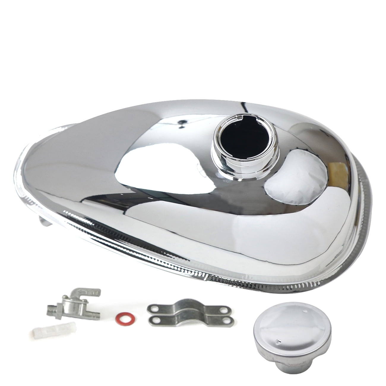 2L (0.52 Gallons) Fuel Gas Tank with Petcock Cap for 49cc 66cc 80cc ...