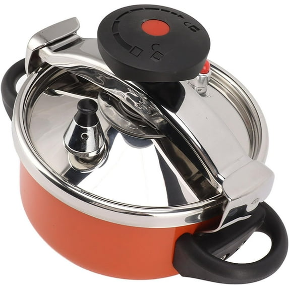 2L 2 Liter Stainless Steel Mini Pressure Cooker Canner Double Bottom ...