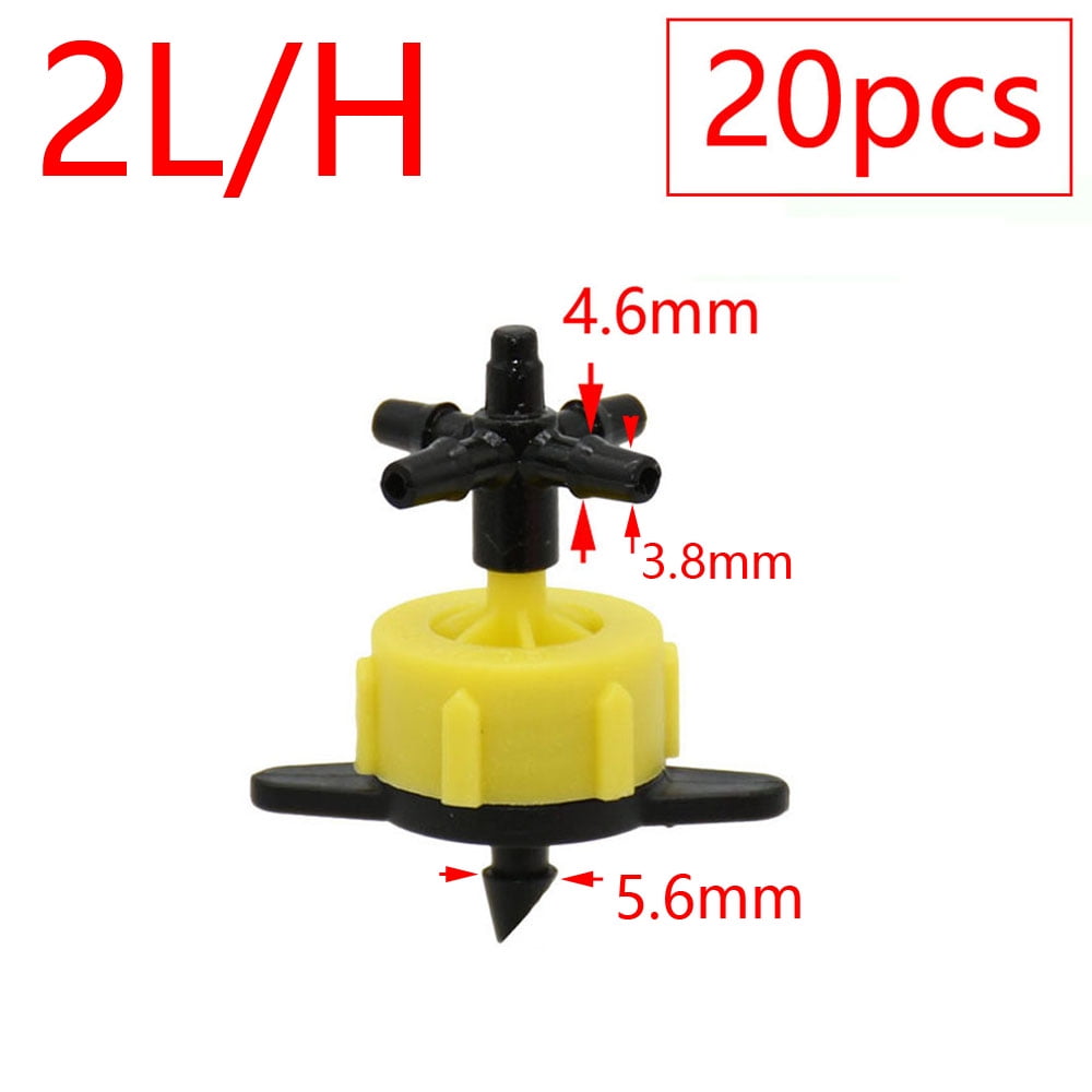 2L 4L 8L Dripper Irrigation 2/4-way Arrow Dropper Connector Cross Water ...