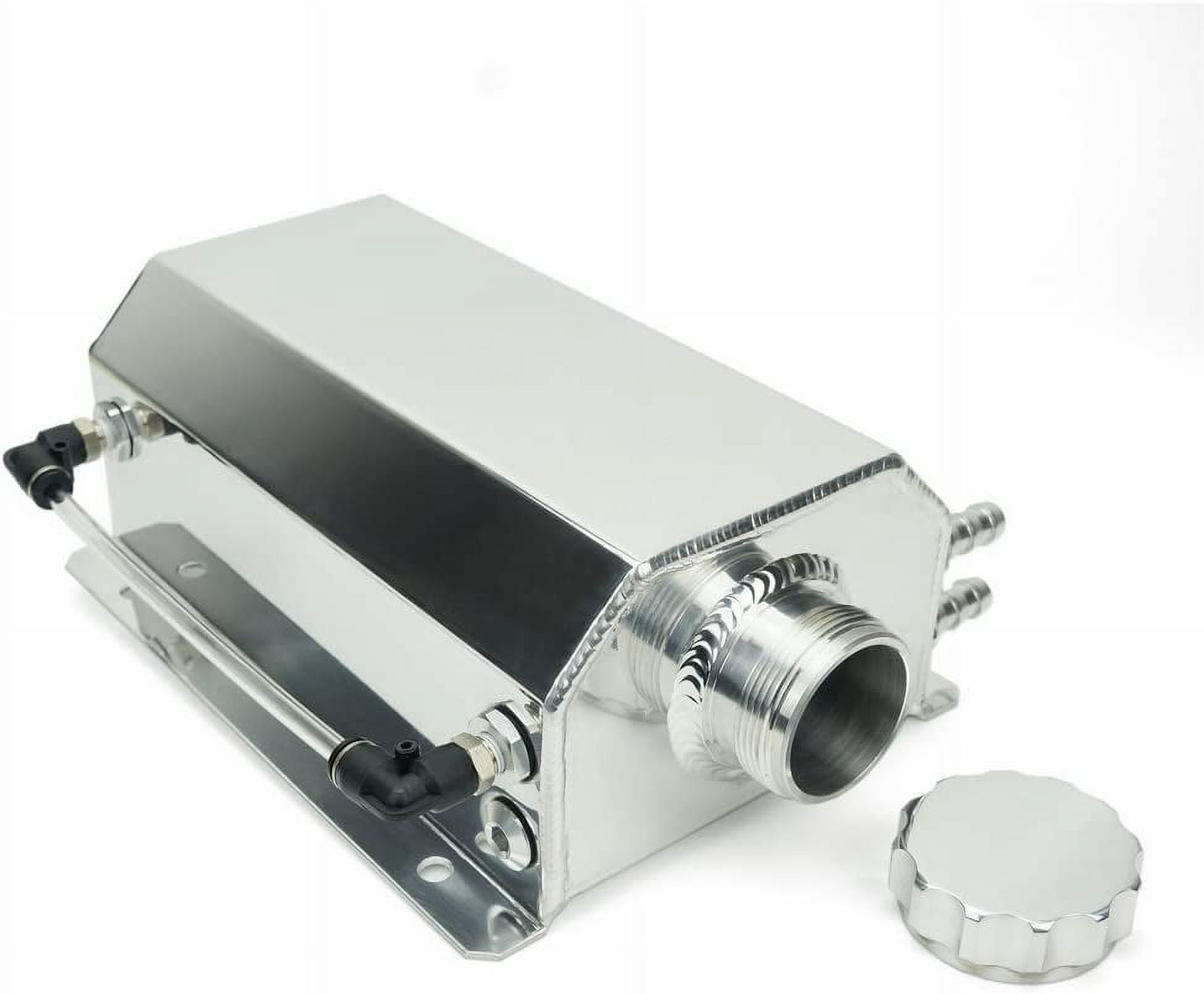 2L Car Engine Oil Catch Tank Can Reservoir Tank Aluminum Chrome 2000ML Universal for Honda ...