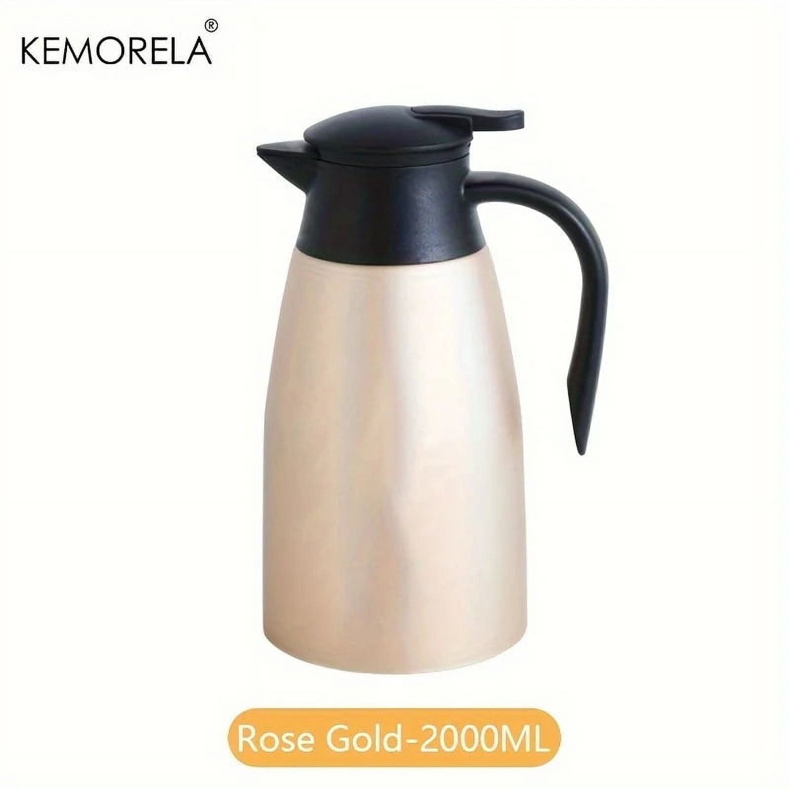 2L Coffee Thermal Kettle Stainless Steel Vacuum Flasks Office Thermos Bottle Insulation Kettle ...