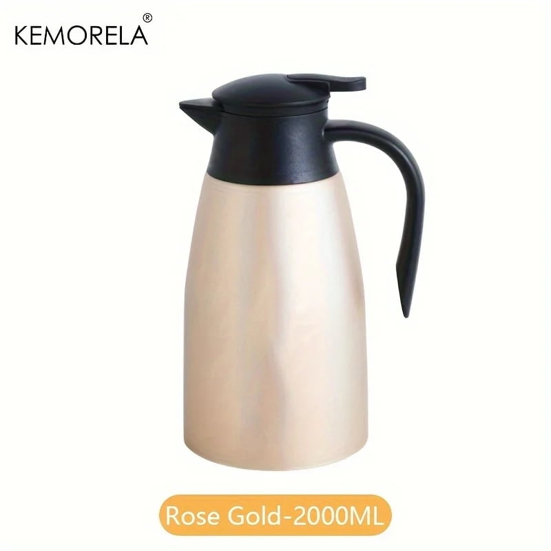 2L Coffee Thermal Kettle Stainless Steel Vacuum Flasks Office Thermos Bottle Insulation Kettle ...