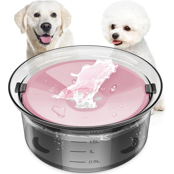 2L Dog Water Bowl No Spill, 70oz Large Spill Proof Dog Water Bowl ...