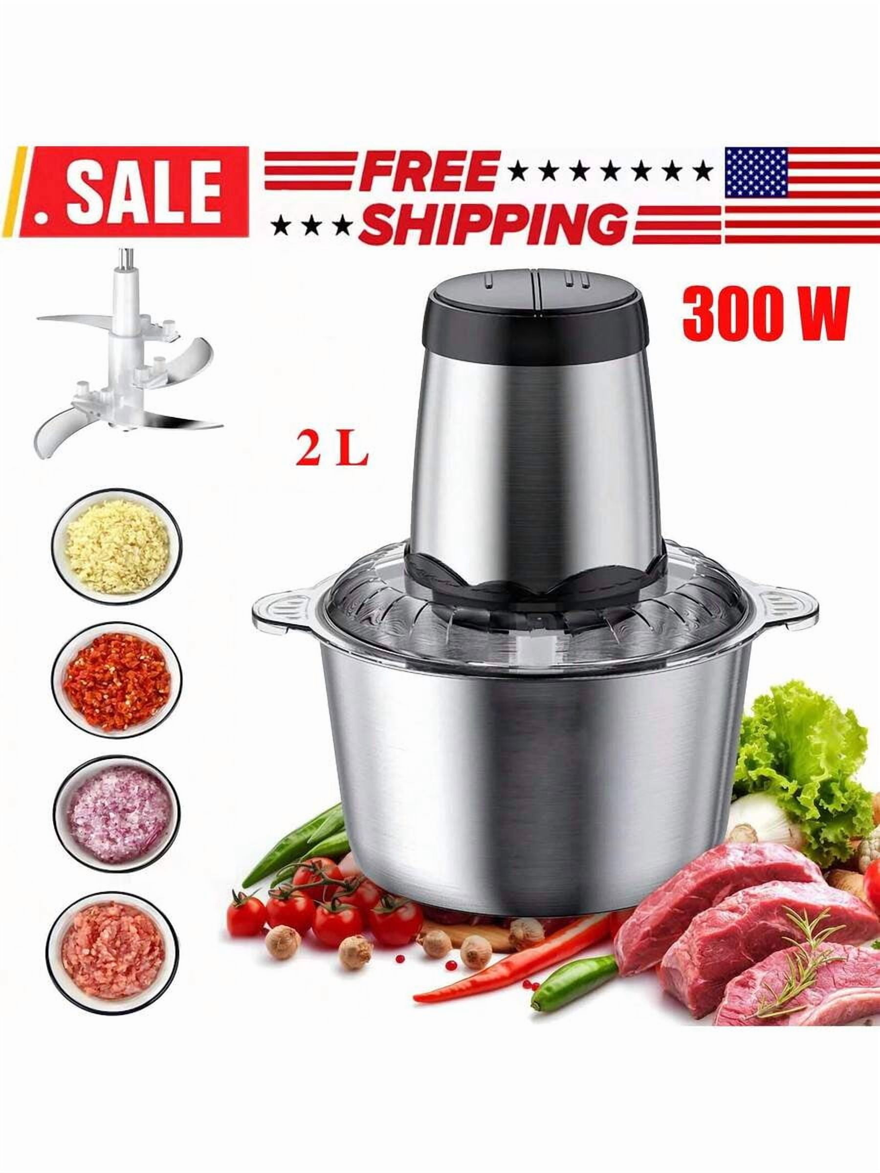 2L Electric Food Chopper Electric Stainless Steel Processor Meat ...