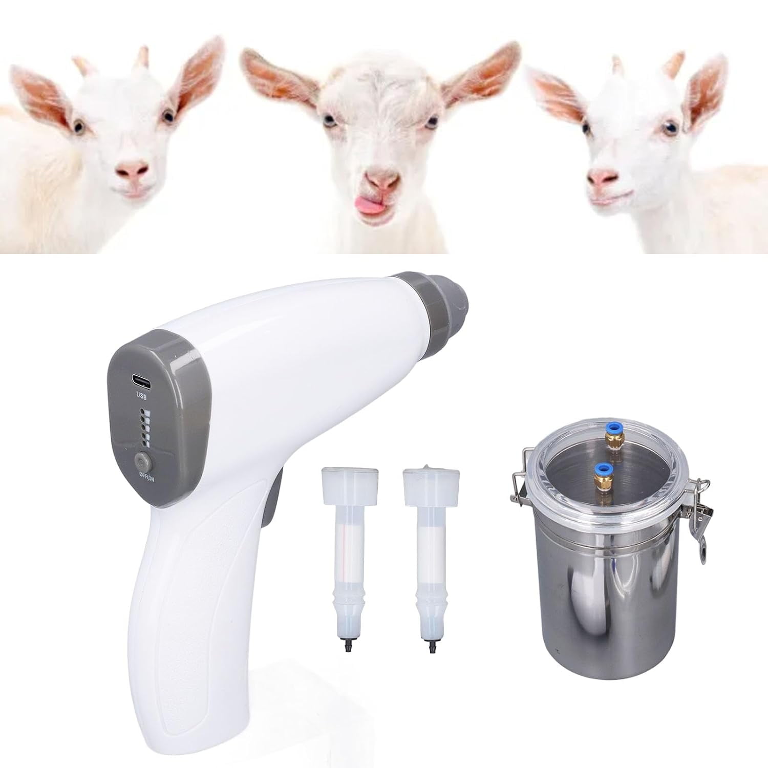2L Electric Goat Milker - Portable Goat Milking Machine, Rechargeable ...