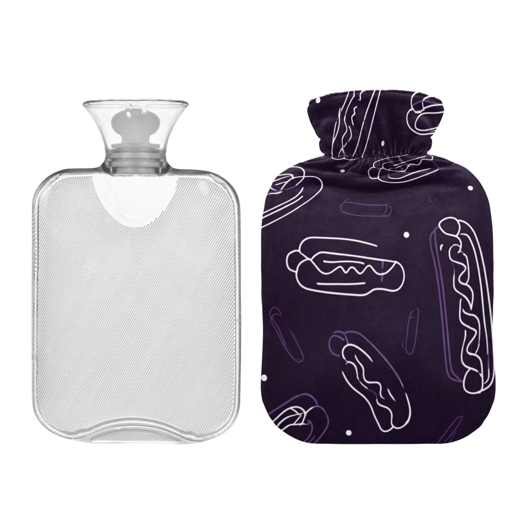 2L Fully Printed Hot Water Bottle Cover + Hot Water Bottle For Hot ...