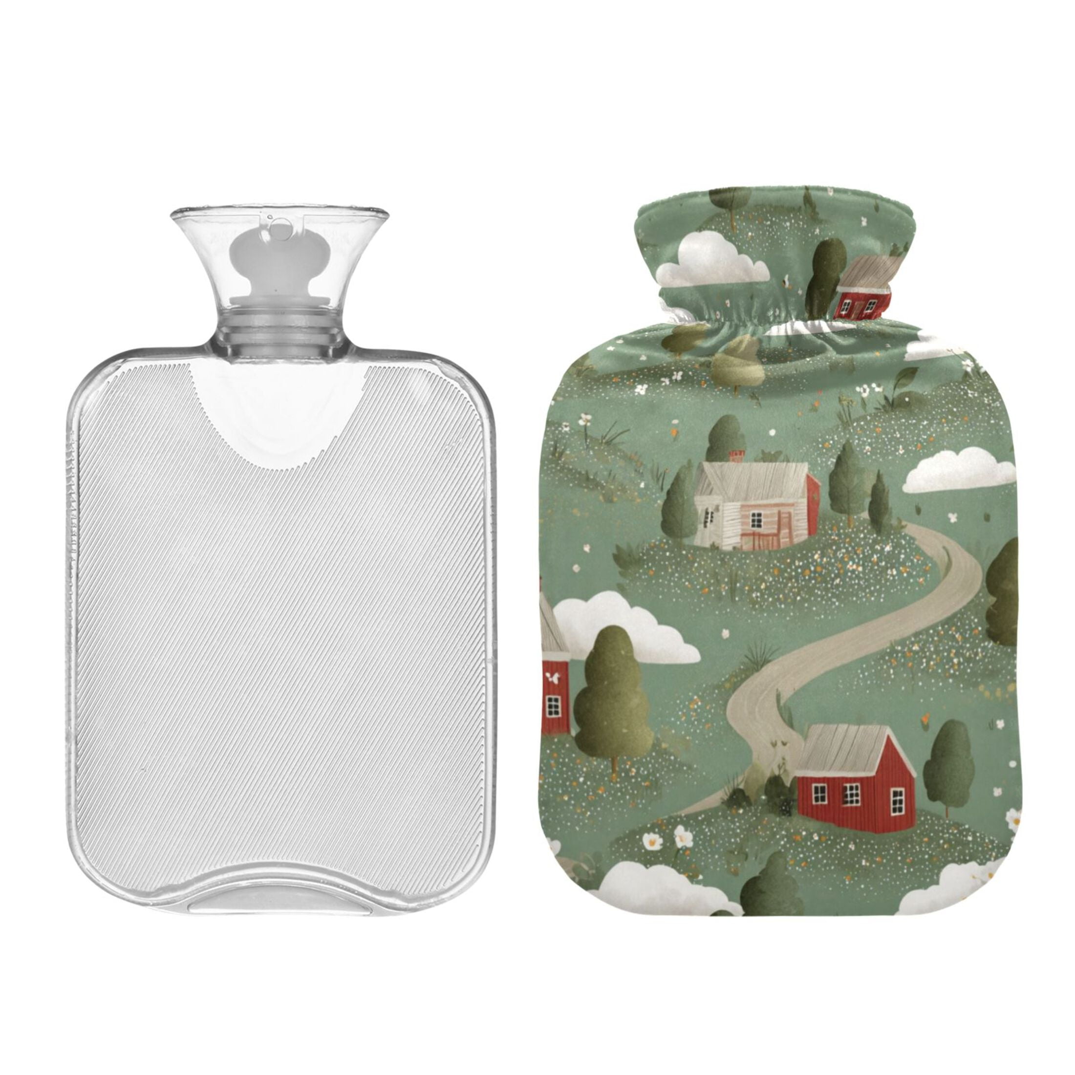 2L Fully Printed Hot Water Bottle Cover + Hot Water Bottle For Hot ...