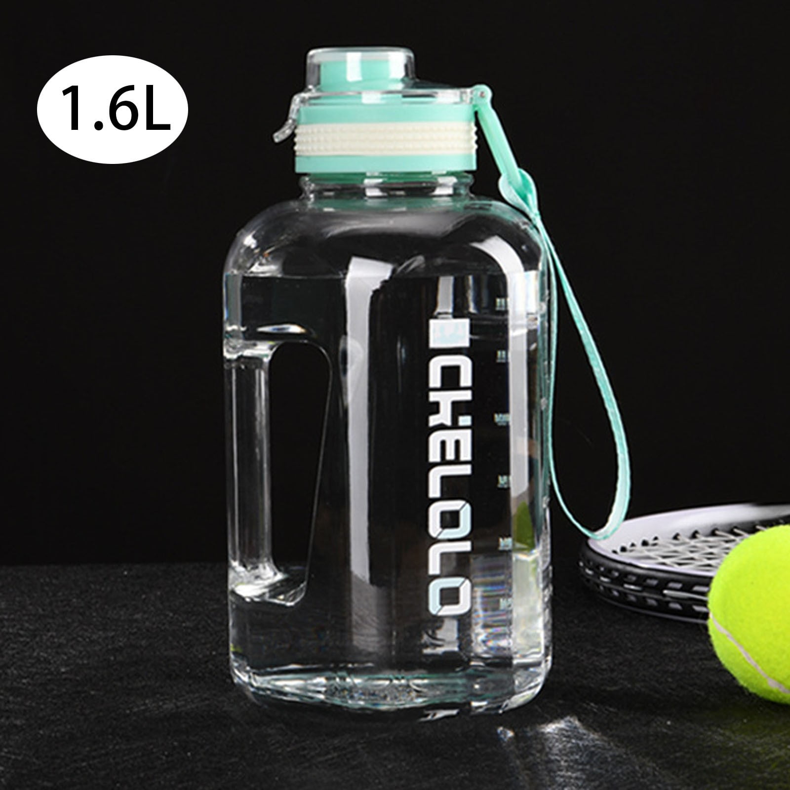 2L Gallon Water Bottle with Time Marker - Motivational Jug with Handle ...