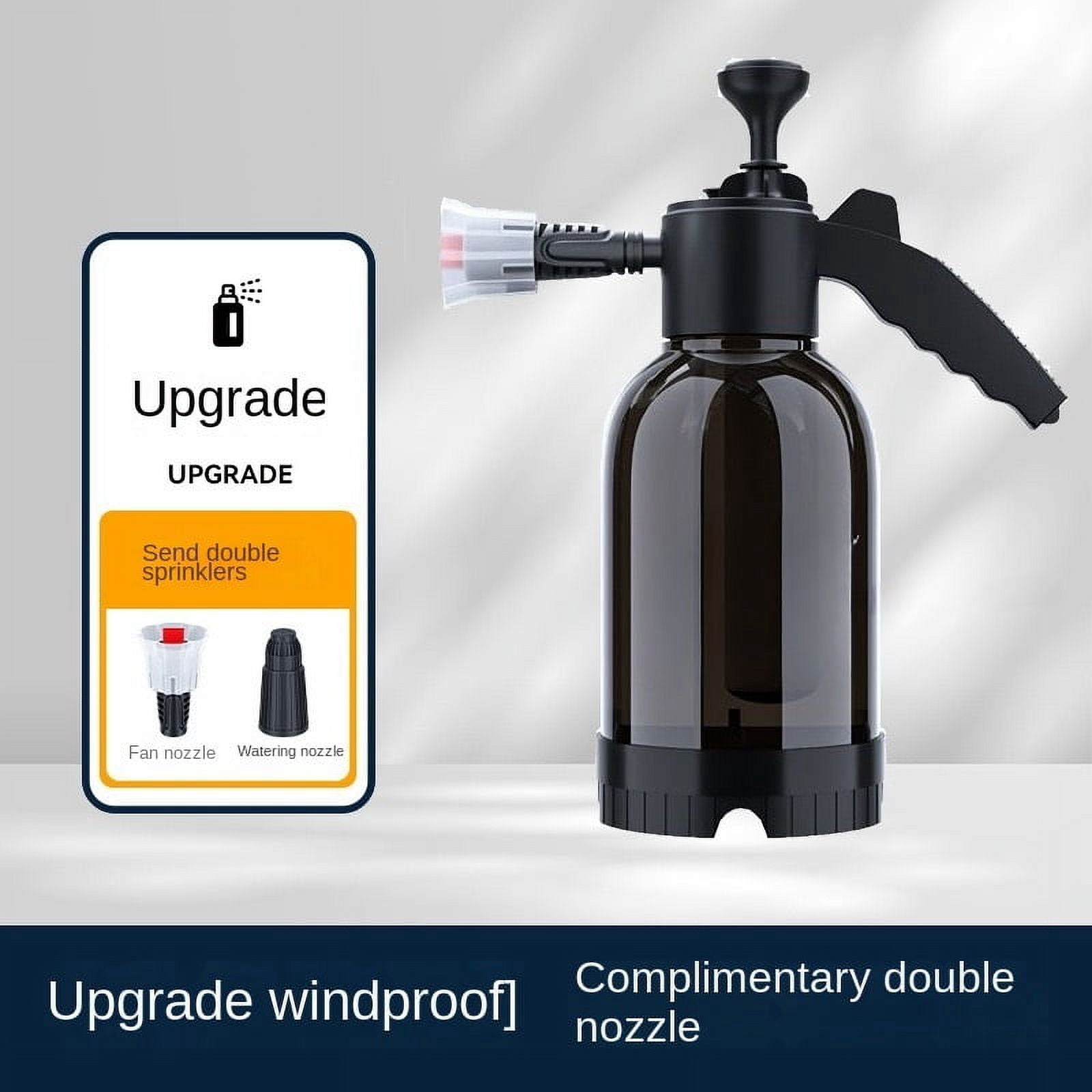 2L Hand Pump Foam Sprayer with 3 Types of Nozzle Hand Pneumatic Foam ...