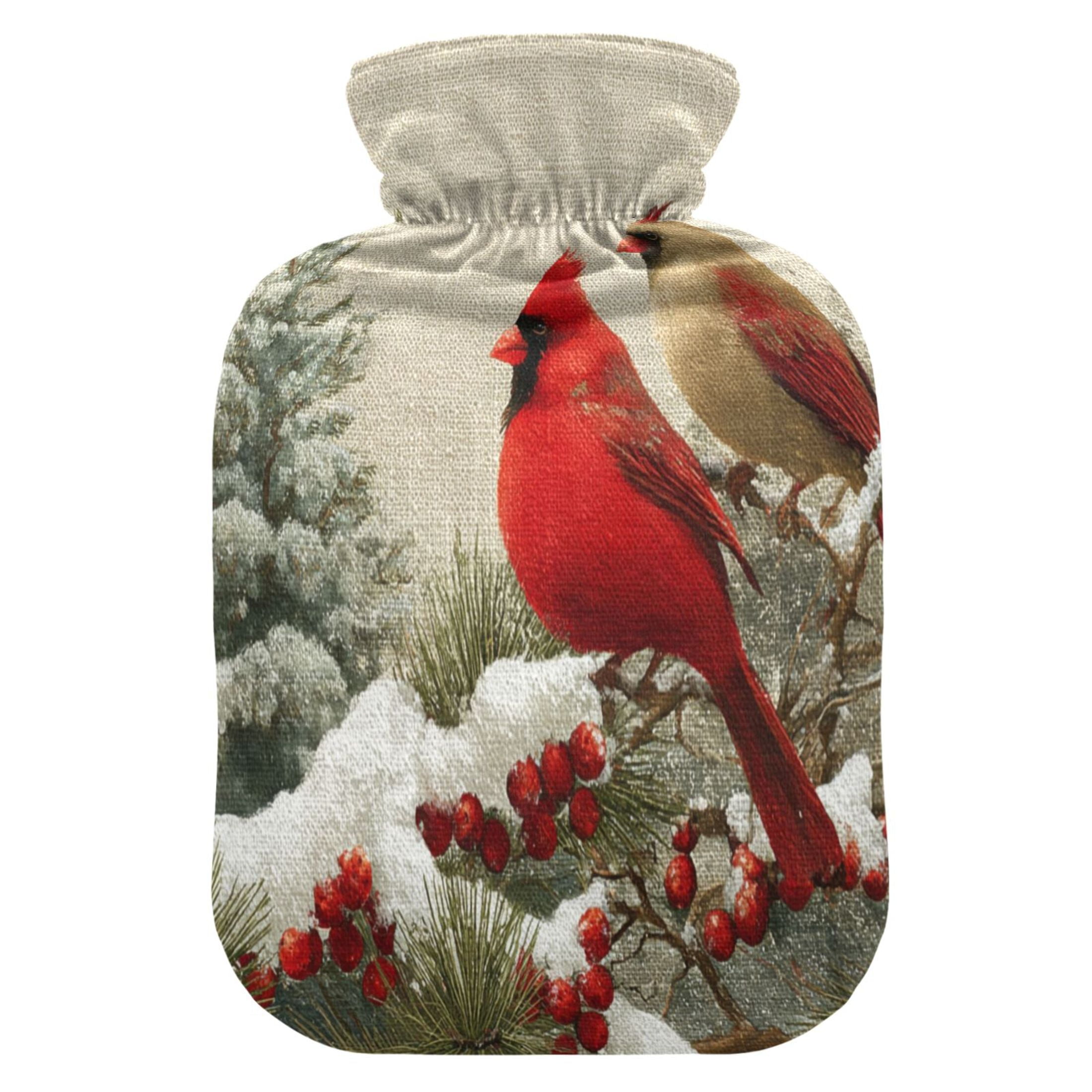 2L Hot Water Bottle with Soft Velvet Cover PVC Hot Water Bag for Pain ...