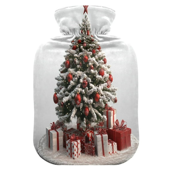 2L Hot Water Bottle with Soft Velvet Cover PVC Hot Water Bag for Pain Relief Long-Lasting Warmth ...