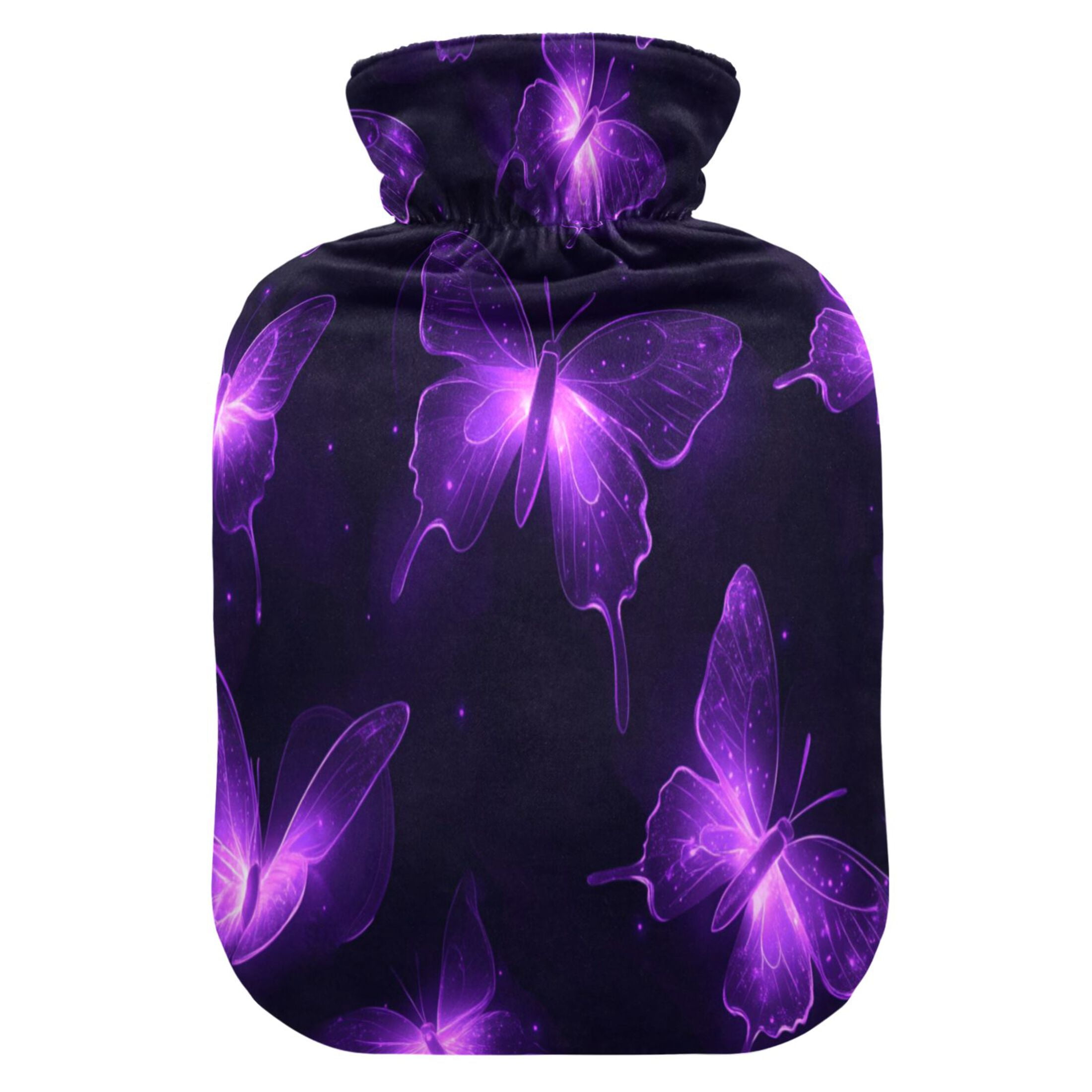 2L Hot Water Bottle with Soft Velvet Cover PVC Hot Water Bag for Pain ...