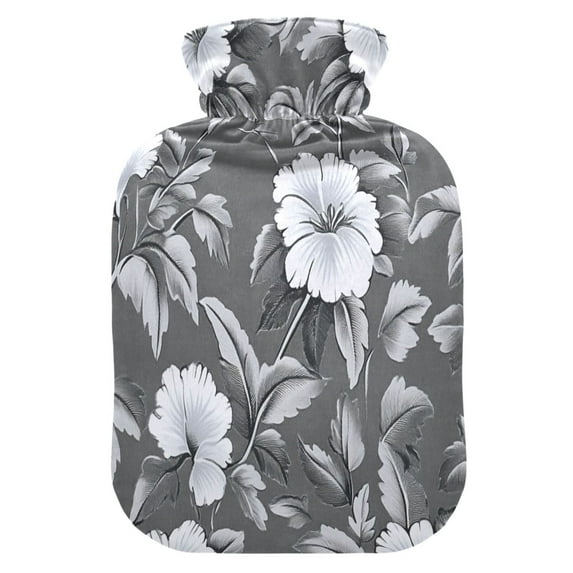 2L Hot Water Bottle with Soft Velvet Cover PVC Hot Water Bag for Pain ...