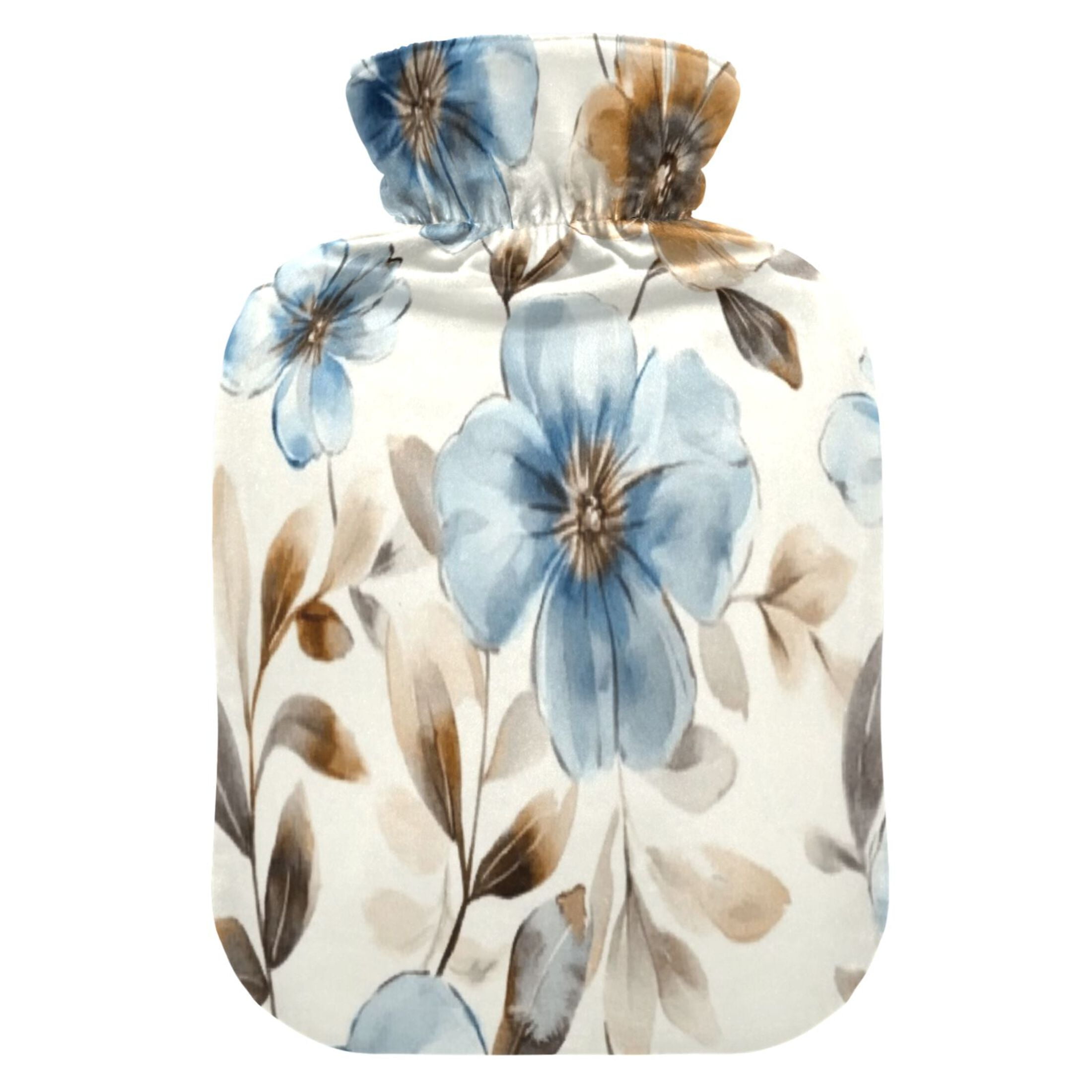 2L Hot Water Bottle with Soft Velvet Cover PVC Hot Water Bag for Pain ...