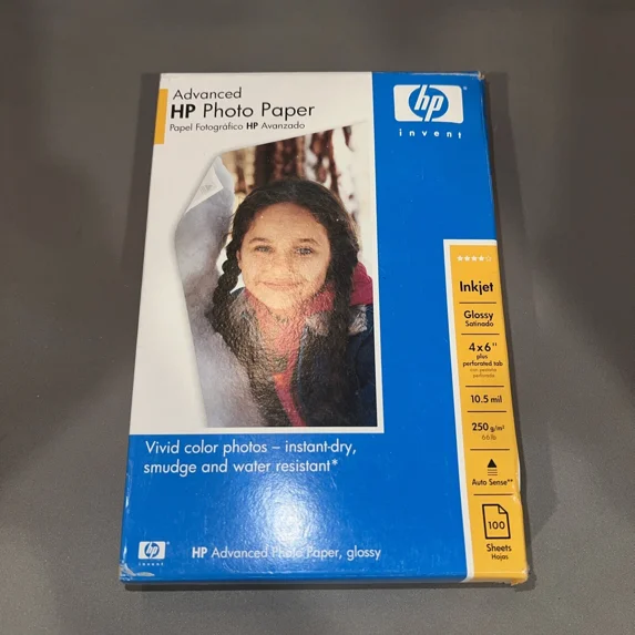 2L Hp Advanced Glossy Inkjet Photo Paper 100 Sheets 4" X 6" Factory ...
