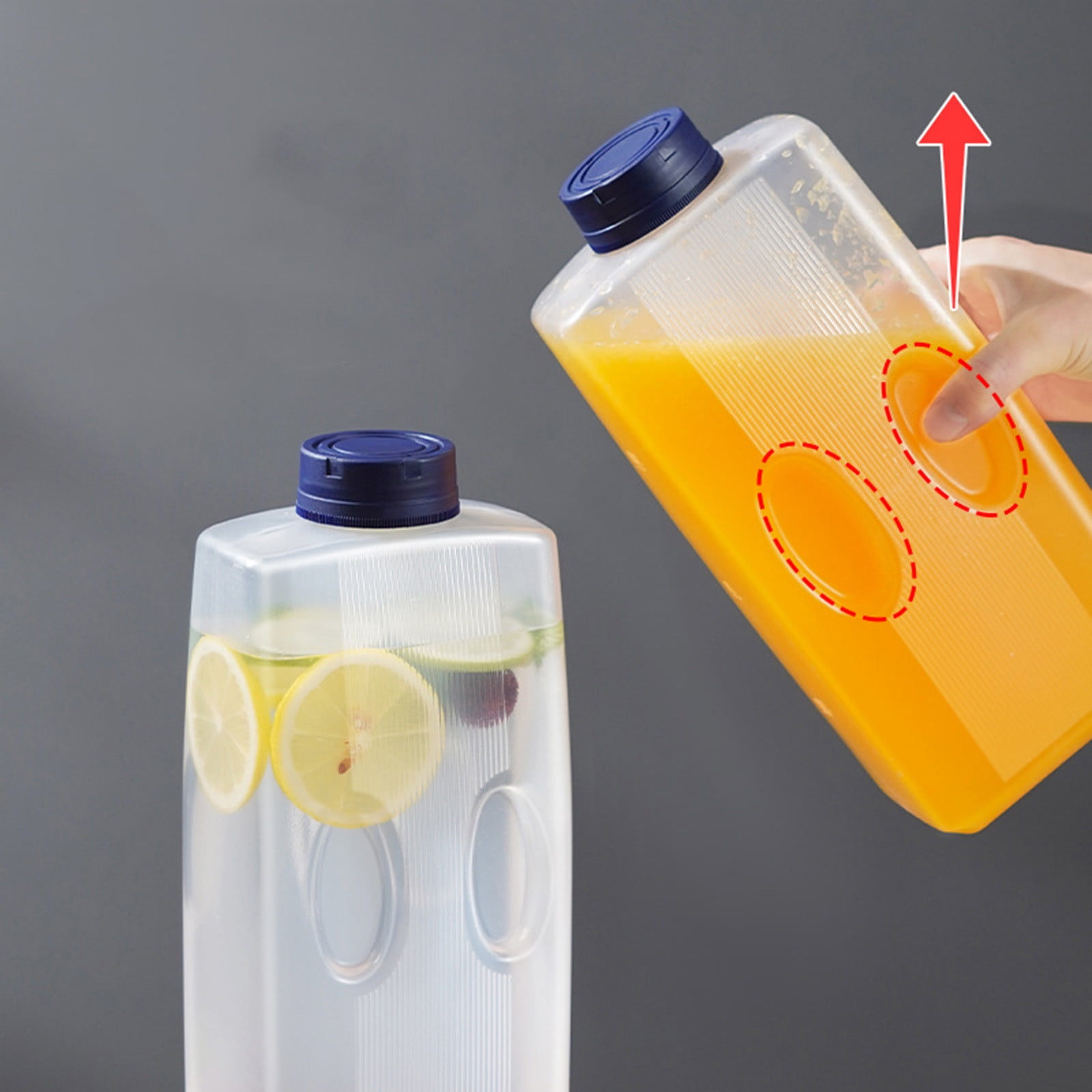 2L Juice Bottles With Twist Cap,Plastic Juice Containers with Lids ...