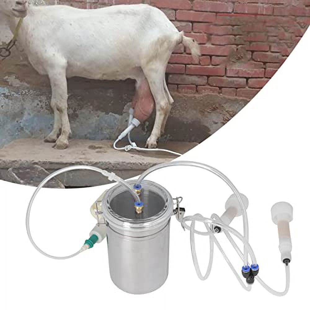 2L Milk Machine Manual Goat Milker Stainless Steel Bottle Portable ...