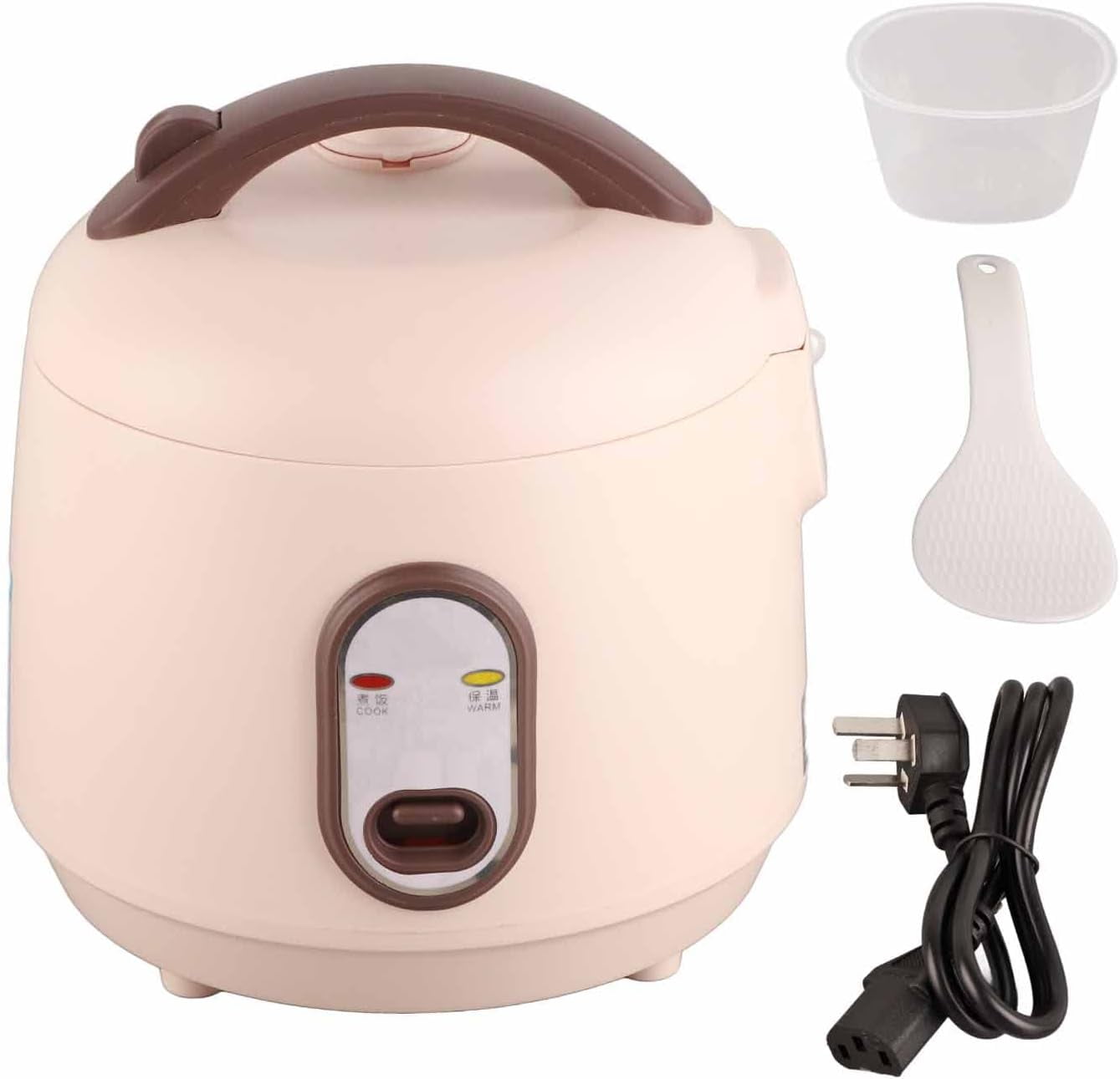 2L Mini Portable Rice Cooker with Handle, Non Stick Ramen Cooker, Rice ...