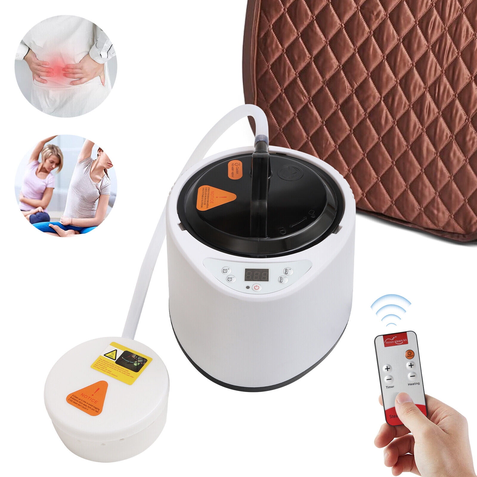 2L Portable Steamer Pot Machine Home Spa Steam Bath Sauna Body ...
