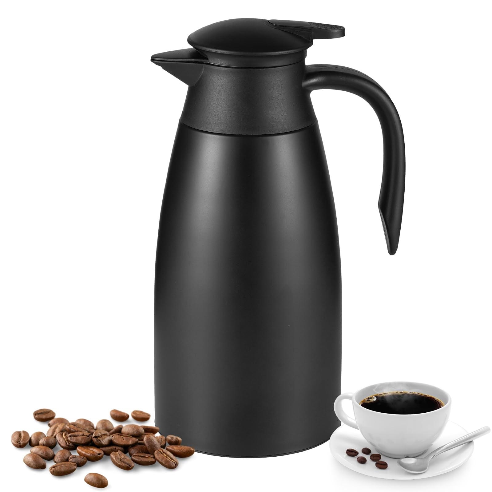 2L Thermal Carafe Jugs, Double-Walled Vacuum Carafe Jug, Stainless ...