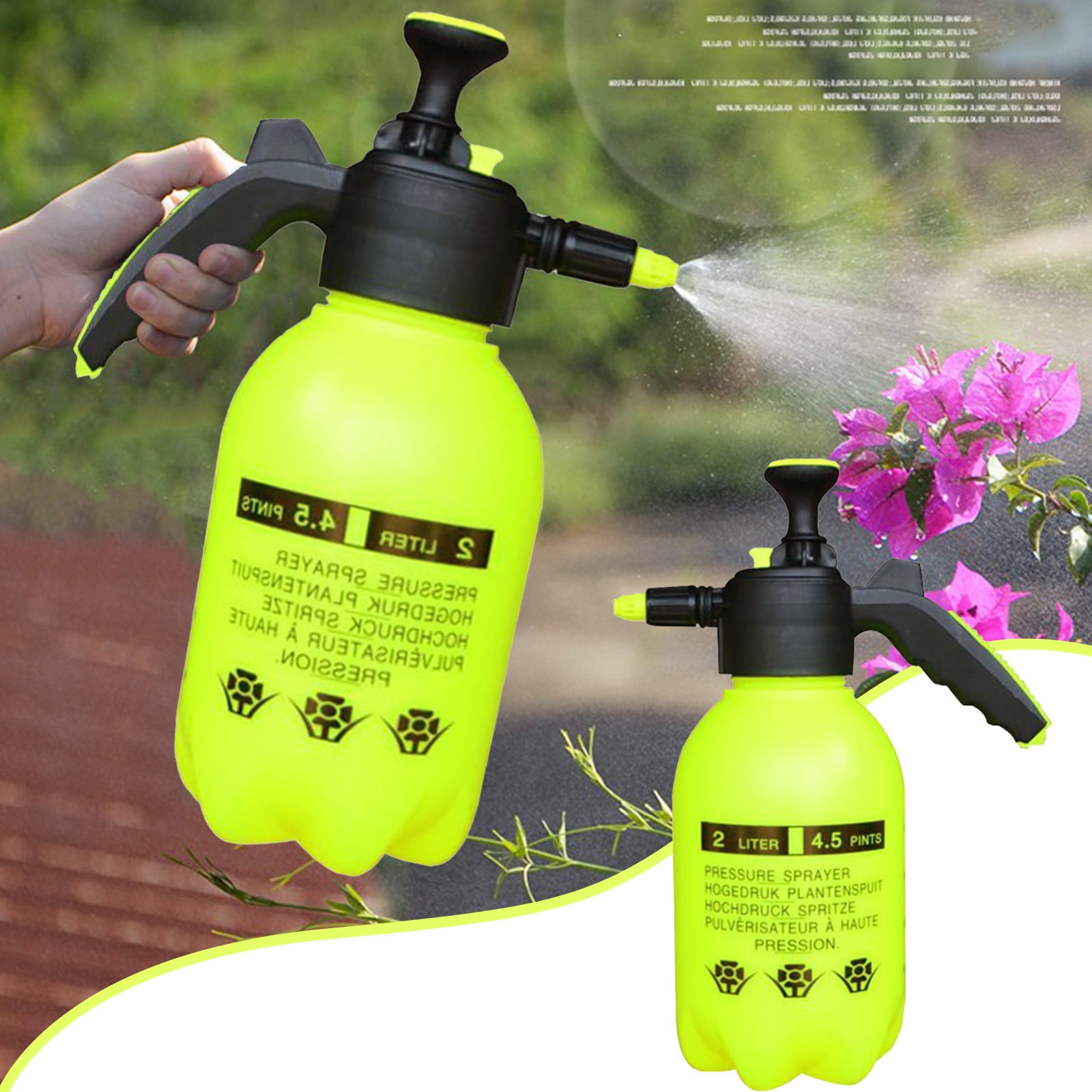 2L Transparent Jet Type Watering Can With Antique Head For Indoor And ...