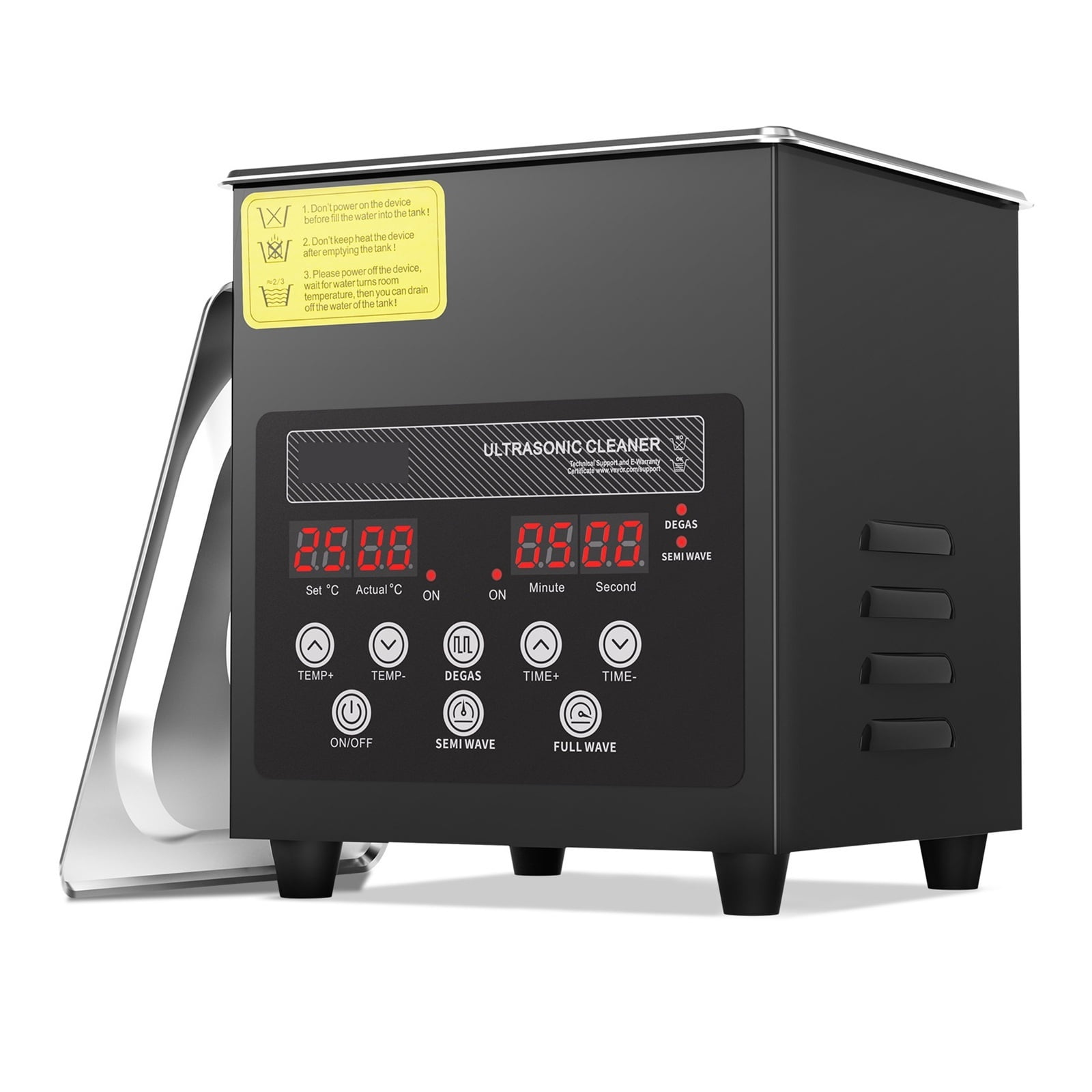 2L Ultrasonic Cleaner Timer & Heater 60W 40kHz Digital Ultrasonic ...