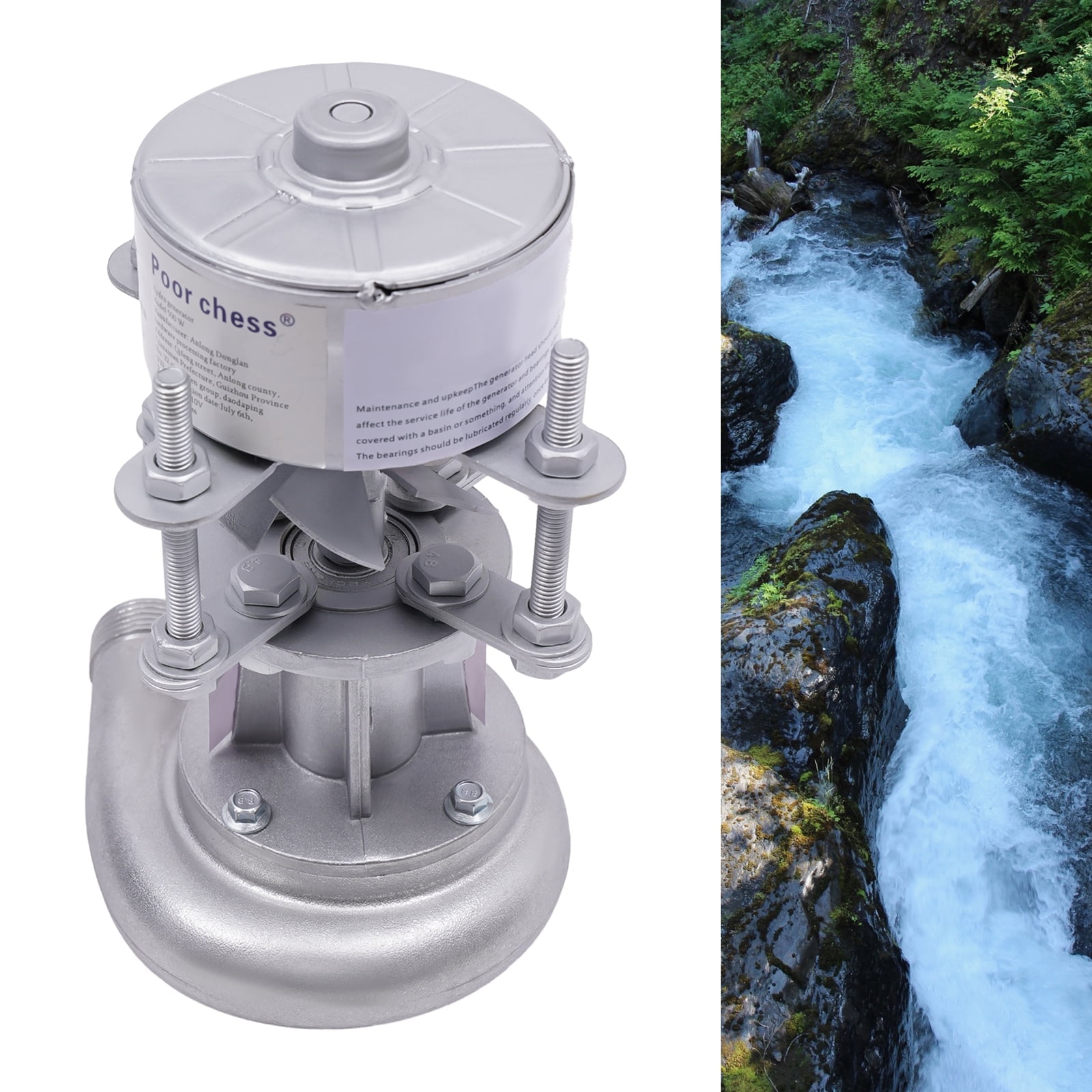 2L/s Portable Mini Hydro Generator Water Turbine Generator Hydro Power ...