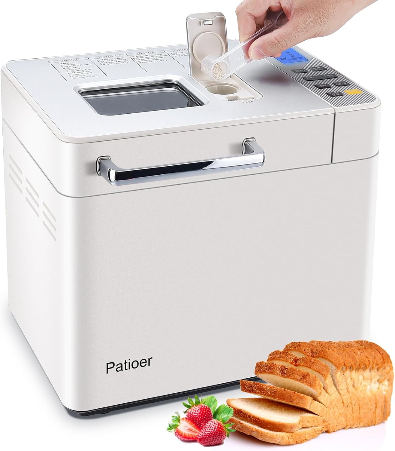 2LB Bread Maker with Yeast & Nut Dispenser, 21-in-1 Programmable ...